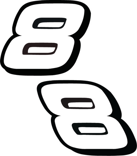 DALE EARNHARDT Jr #8 Racing Nascar Vinyl Sticker Decal Car Bumper ...