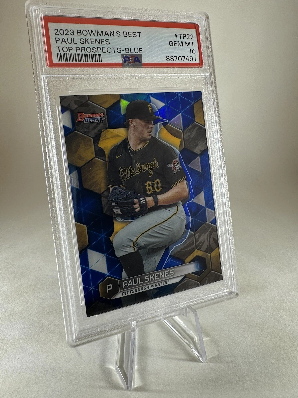 Paul Skenes 2023 Bowman's Best #TP-22 Top Prospects - Blue Refractor ...