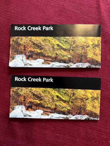 Rock Creek Park NPS National Park System unigrid brochure map | eBay