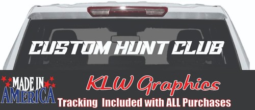 Custom Hunting Club Name Decal Sticker Deer Car Diesel Truck Bow Camo ...