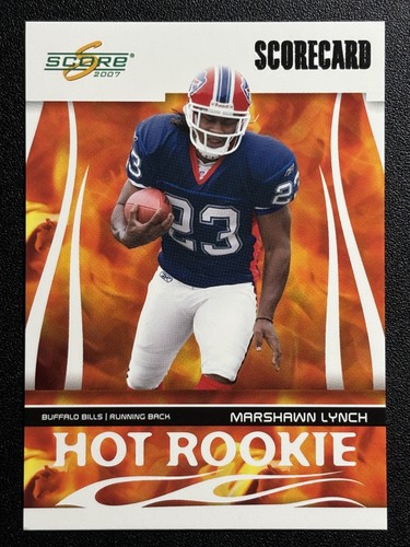 2007 Score Hot Rookies Scorecard /750 #HR-4 Marshawn Lynch SN Buffalo ...