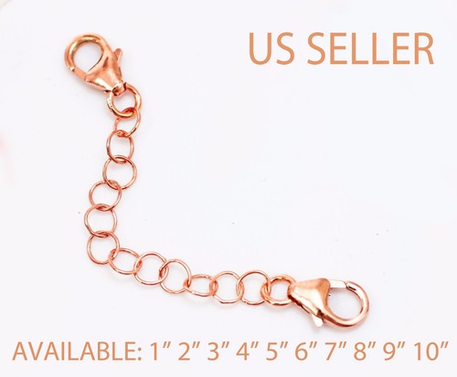 Rose Pink Gold Round Link Extender Safety Chain Necklace Bracelet 1 ...