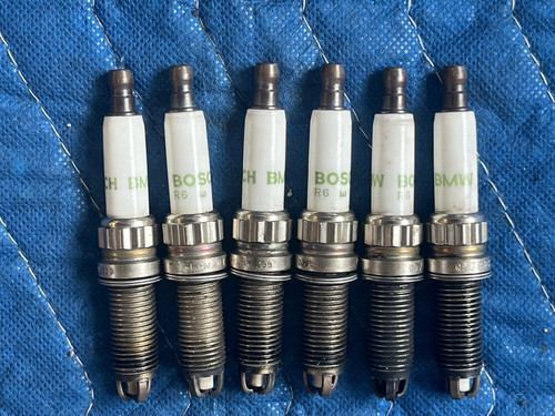 BMW Spark Plugs BOSCH R6 Platinum Set of 6 | OEM | Germany | 1 Month ...