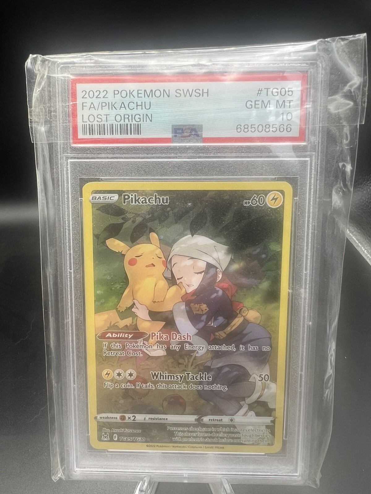 Pikachu 2022 Sword & Shield: Lost Origin #TG05/TG30 Trainer Gallery PSA ...