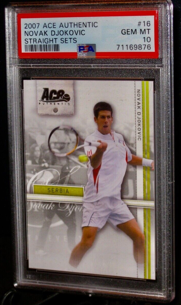 Novak Djokovic 2007 Ace Authentic Straight Sets #16 Base PSA 10 Price ...