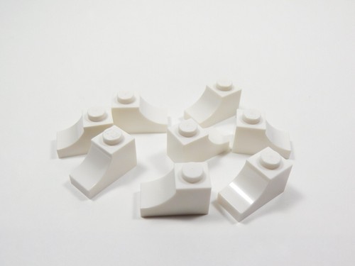 LEGO 8 White 1x2 2x1 Inverted Arch Bricks M6 | eBay