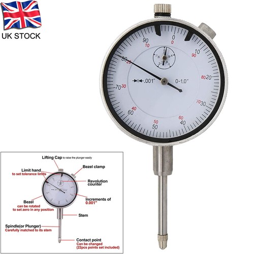Imperial Dial Test Indicator Gauge / Clocks Gauge Measuring Precision 0 ...