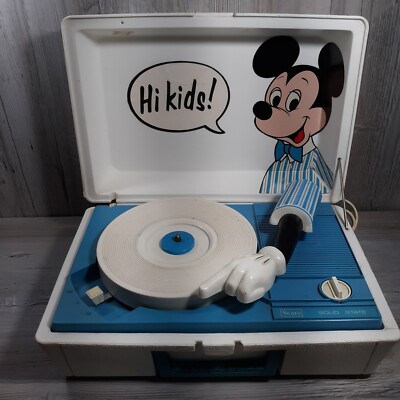 Mickey Mouse Record Player In Vintage Record Players for sale | eBay
