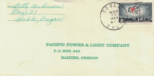 1963 Goble, Oregon Duplex Cancel on Cover -- DPO ~ | eBay