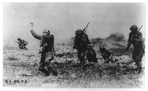 The Gas Attack,American Soldiers,Gas Masks,World War I,WWI,c1918,Gas ...