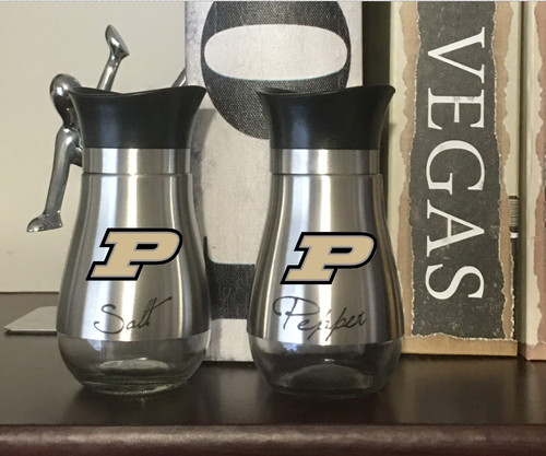 Purdue Boilermakers Football Team Logo Stainless Steel Salt & Pepper ...
