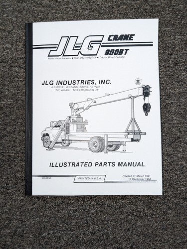 JLG 800BT Mounted Boom Truck Crane Parts Catalog Manual Book | eBay
