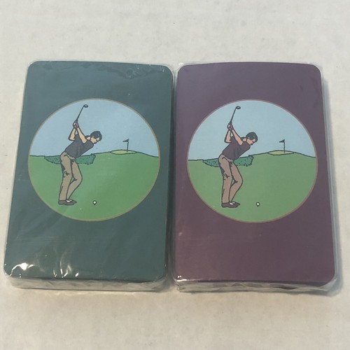 2 Vintage Golfer Deck of cards Playing Cards New Sealed Unique Card ...