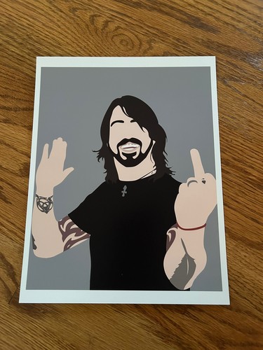 DAVE GROHL Art Print 11x14” Vintage NIRVANA Poster FOO FIGHTERS Middle ...