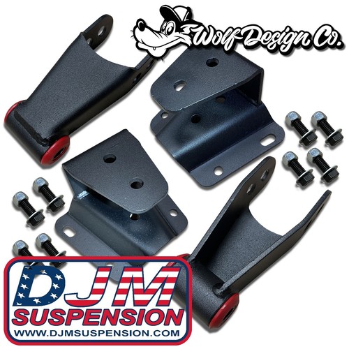 1965-1972 Ford F100 4" Drop Kit Leveling Lowering Shackles Hangers DJM ...