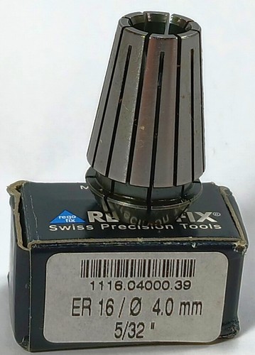 1 NEW REGO-FIX ER16/0 4.0 MM 5/32" PRECISION COLLET NIB ***MAKE OFFER ...