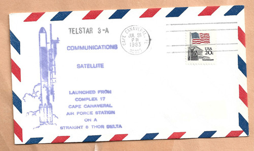 TELSTAR 3-A SAT LAUNCH JUL 28,1983 CAPE WHITNEY SPACE COVER NASA | eBay