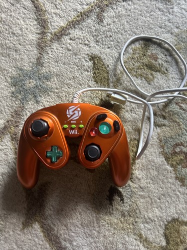 PDP Nintendo Wii U SAMUS Wired Fight Pad Controller Orange 085-006 | eBay