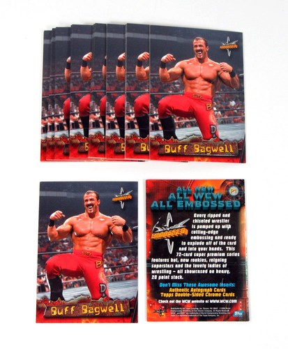 Lot of (25) 1999 Topps WCW Embossed Buff Bagwell Promo Card (P1) Nm/Mt ...