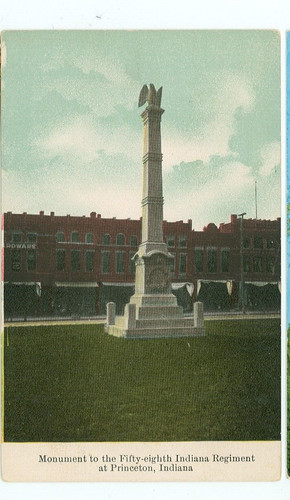 PRINCETON,INDIANA-MONUMENT-58TH INDIANA REGIMENT-PRE1920-(IN-PMISC) | eBay