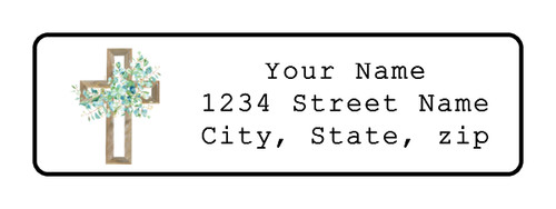 400 Personalized Cross Return Address Labels Stickers 1/2" x 1 3/4" | eBay