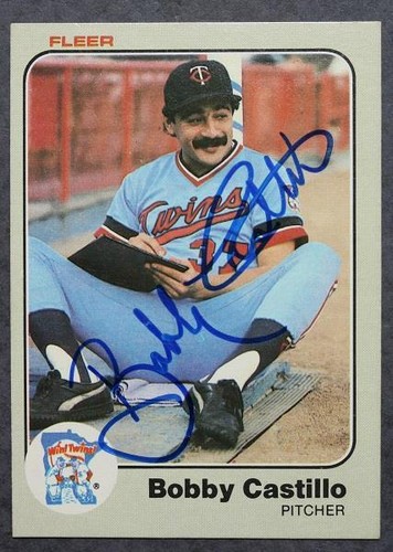 Minnesota Twins Star Bobby Castillo Autographed signed 1983 Fleer ...