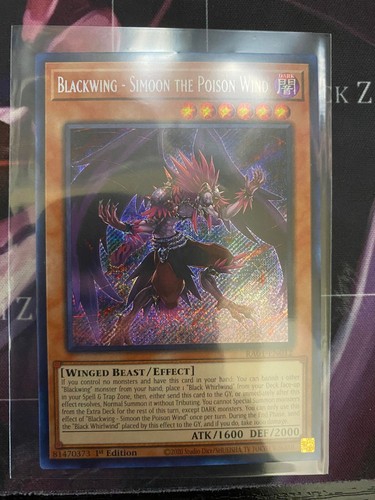 Blackwing - Simoon The Poison Wind RA01, 1st Secret Rare RA01, NM, EN ...