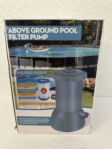 Intertek Above Ground Pool Filter Pump 1000GPH GFCI Plug Grey | eBay