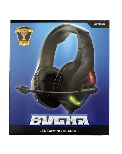 Bugha LED Gaming Headset With Boom Mic, 3.5mm Jack And PC Connector | eBay