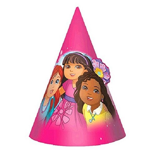 Dora the Explorer Friends Nick Jr Kids Birthday Party Favor Cone Hats ...