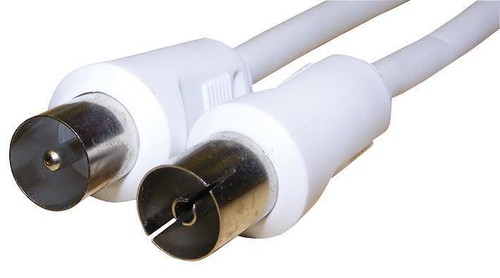 SAC - 1.5m Fly Lead Coaxial Male to Female White | eBay