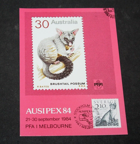 SWEDEN 1984 AUSIPEX EXHIBITION SOUVENIR CARD EX COND | eBay