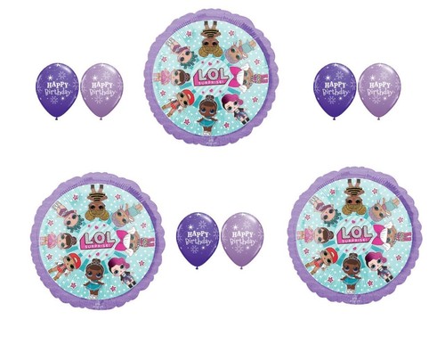 New Set of 3 Birthday Party LOL Balloons Decoration Supplies Three Girl ...