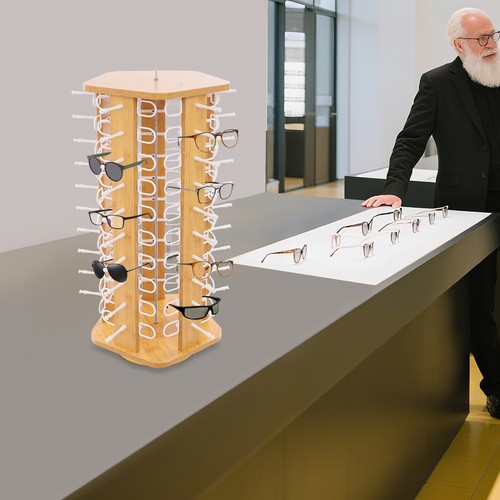 50 Pairs Rotating Sunglass Display Rack Eyeglass Organizer Holder ...