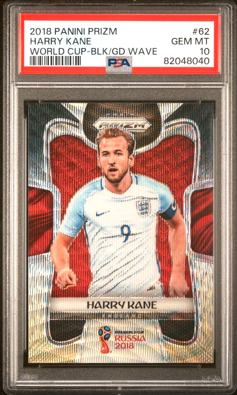 Harry Kane 2018 Prizm World Cup #62 Black & Gold Wave Price Guide ...