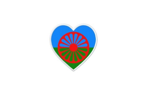 Patch Badge Printed Iron-On Flag Heart Roms Gypsy Tzigane Rom | eBay