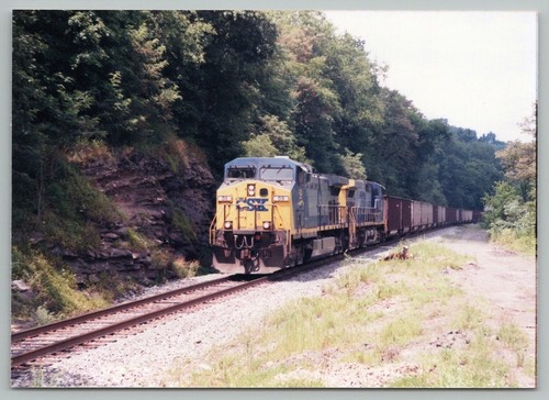 Railroad Photo - CSX #59 Diesel Locomotive 1990s Freight Train Hopper ...