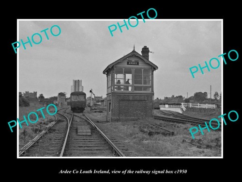 OLD 8x6 HISTORIC PHOTO OF ARDEE LOUTH IRELAND THE RAILWAY SIGNAL BOX ...