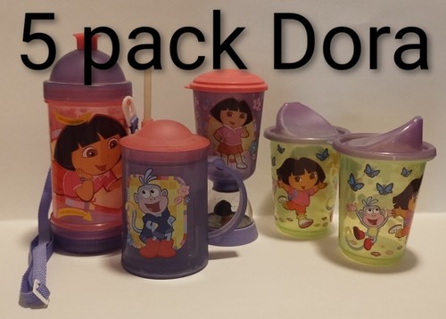 5 Lot Dora the Explorer Tumbler strap snack container Globe Insulated ...