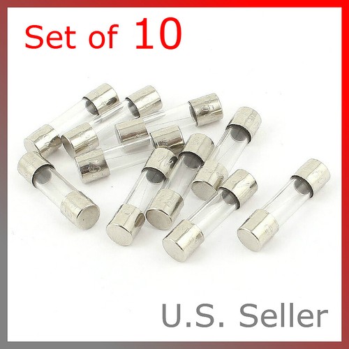 * Set of 10: 5A / 5000mA Glass Fast Blow Fuse 5 Amp 250v GMA 5x20mm USA ...