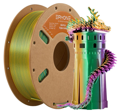 ERYONE Silk Tri Color Green/Purple/Yellow PLA Filament 3D Printer 1 ...