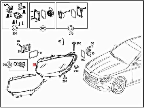Genuine MERCEDES A217 C217 S-CLASS Convertible A217 Lamp unit ...