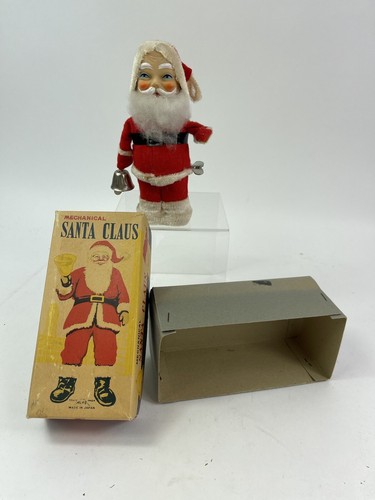 Vintage ALPS Japan Mechanical Bell Ringer Santa Claus Original Box Mint ...
