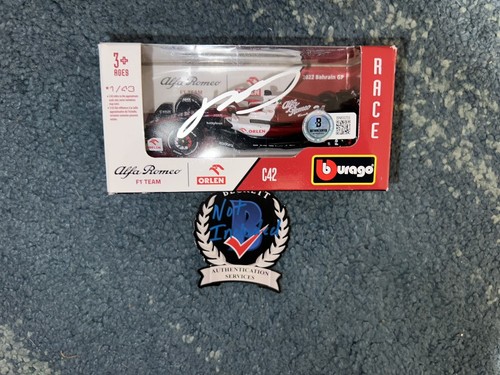 Zhou Guanyu Signed Official Alpha Romeo 1:43 Car Star Driver Stake ...