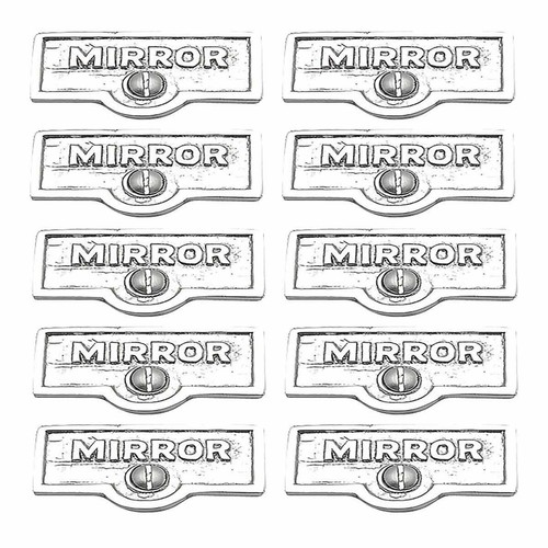 10 Switch Plate Tags MIRROR Name Signs Labels Chrome Brass | Renovator ...