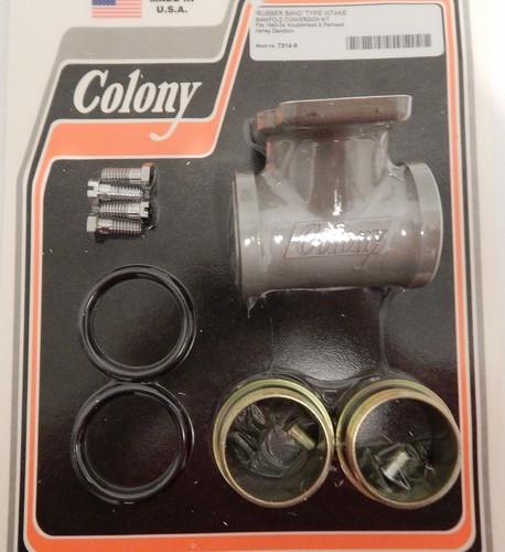Harley Intake Manifold Conversion kit Rubber band 40-54 Knuckle/Panhead ...