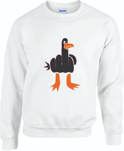 Flippin' Bird Sweatshirt, Angry Goose Middle Finger Jumper, Funny ...