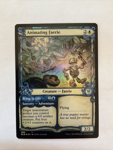 MTG Animating Faerie Bring to Life Throne of Eldraine 280 Foil Uncommon | eBay