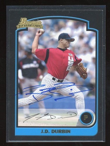 2003 Bowman JD J.D. DURBIN Signed Card autograph auto TWINS RC | eBay