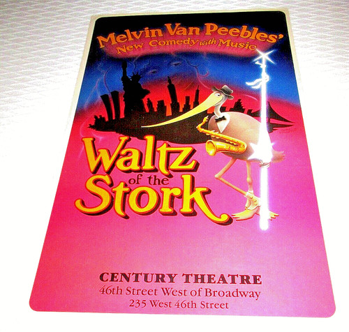 WINDOW CARD-"WALTZ OF THE STORK"MELVIN VAN PEEBLES NEW COMEDY WITH ...